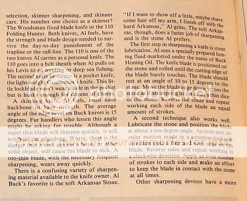 1985 Al Buck article on skinners. | BladeForums.com